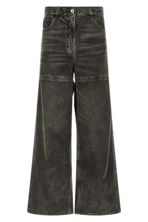 Attico Stonewashed Cotton Denim Jeans