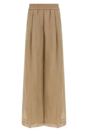 Brunello Cucinelli Cotton Organza Wide Leg Pants