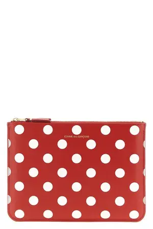 Comme Des Garçons Polka Dots Printed' Wallet - Red