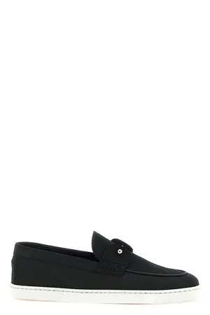 CHRISTIAN LOUBOUTIN Chambeliboat Nubuck Leather Loafers - Black