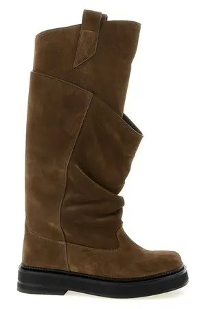 Attico Robin Passeggiata Suede Combat Boots