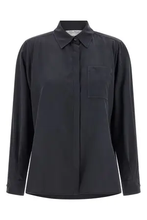 Max Mara Mxmsiamese Silk Shirt - Gray