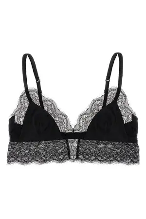 Dolce & Gabbana Lace Satin Bra - Black