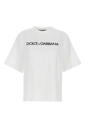Dolce & Gabbana Logo Print Cotton T-shirt - White