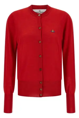 VIVIENNE WESTWOOD Bea Wool And Silk Cardigan - Red