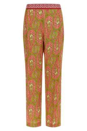 Etro Paisley Foliage Twill Pants