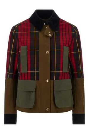 Alexander McQueen Patchwork Waxed Cotton And Tartan Ripstop Jacket