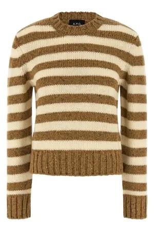 A.p.c. Striped Sweater - Brown