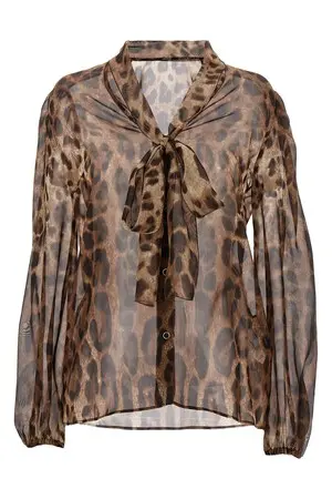 Dolce & Gabbana Animal Print Silk Shirt - Multi