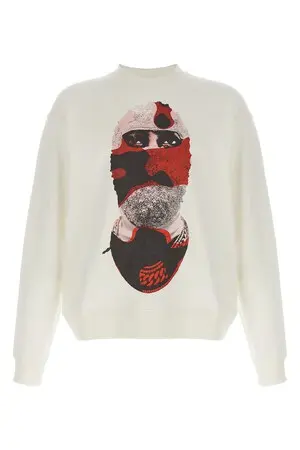 IH NOM UH NIT Kanye Printed Brushed Cotton Sweatshirt - White