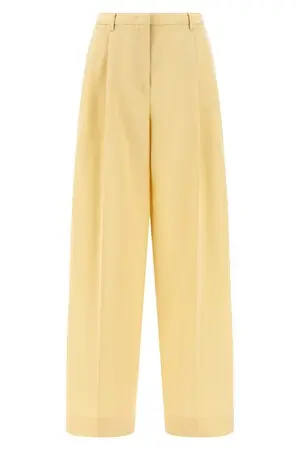 JIL SANDER Wool Wide Leg Trousers