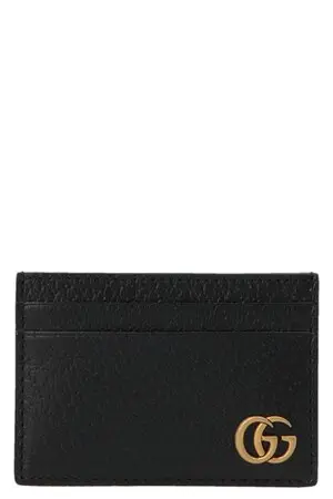 Gucci Gg Marmont' Card Holder Wallet - Black