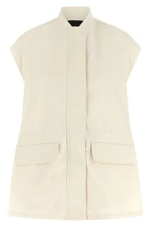 Fabiana Filippi Cotton Gabardine Crochet Vest