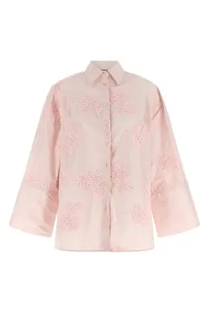ROTATE BY BIRGER CHRISTENSEN Floral Embroidery Shirt