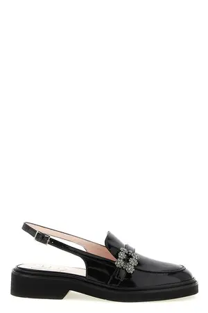ROGER VIVIER Viv' Rangers Shiny Leather Slingbacks