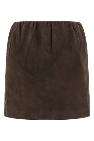 ROTATE BY BIRGER CHRISTENSEN Suede Skirt - Brown