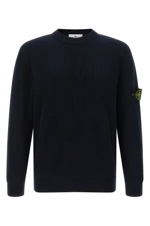 Stone Island Ribbed Cotton Pullover - Blue