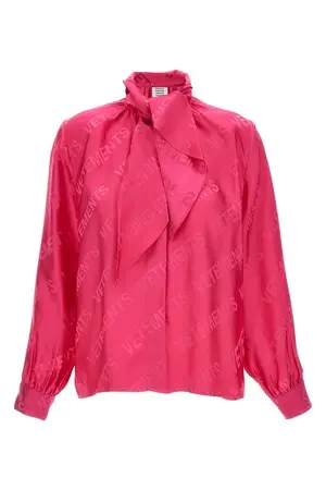 Vetements Monogram Viscose Blouse - Fuchsia