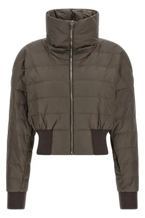 Rick Owens Moncler Cropped Down Jacket - Gray