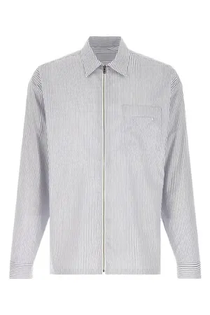 Prada Zip Striped Shirt