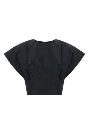 Pinko Asparago Taffeta Crop Top - Black