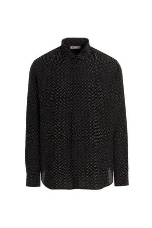Saint Laurent Polka Dot Shirt - Black