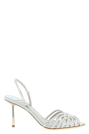 LE SILLA Embrace Patent Leather Rhinestone Sandals