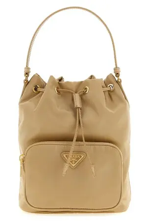 Prada Duet Bucket Bag - Brown