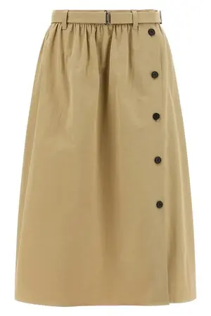 Prada Panama Cotton Midi Skirt