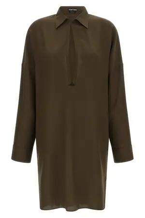 TOM FORD Silk Crêpe De Chine Tunic Dress