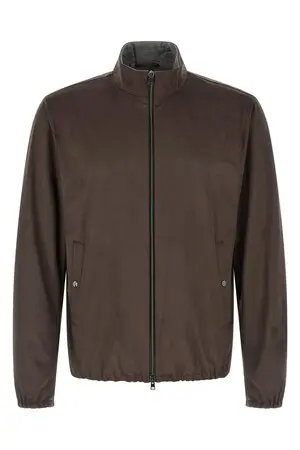 Herno Suede Effect Jacket - Brown