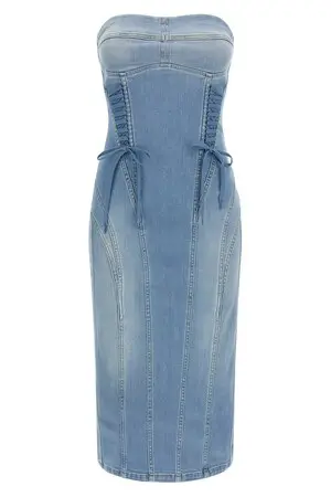 Elisabetta Franchi Denim Midi Dress