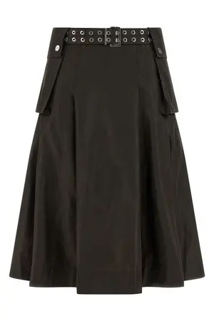 GANNI Duchesse Nylon Pleated Skirt