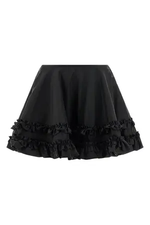 GANNI Duchesse Nylon Mini Frill Skirt