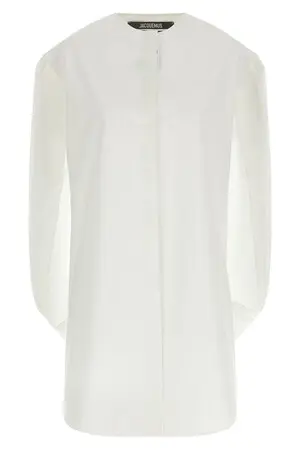 Jacquemus La Robe Berlingot Cotton Poplin Mini Dress - White