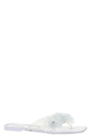 Coperni Silicone Flower Flat Sandals - Transparent