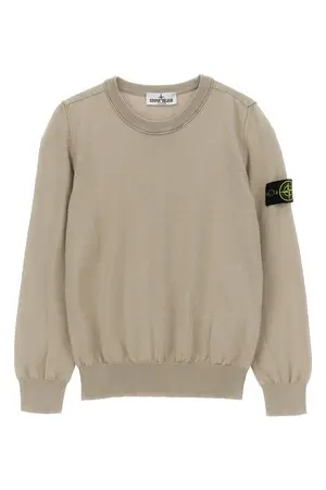 Stone Island Logo Badge Sweater - Beige