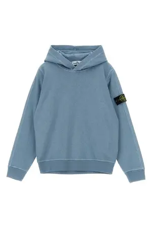 Stone Island Malfilé Cotton Hoodie - Light Blue