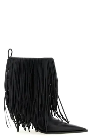Balenciaga Avenue Fringe Ankle Boots