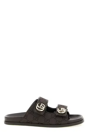 Gucci Doppia G Gg Fabric Slides