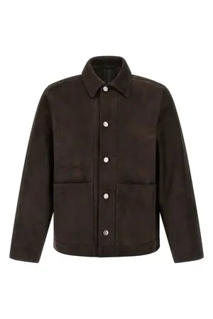 GIORGIO BRATO Fiore Suede Jacket - Brown