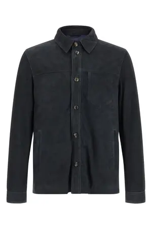 Pal Zileri Suede Overshirt - Blue