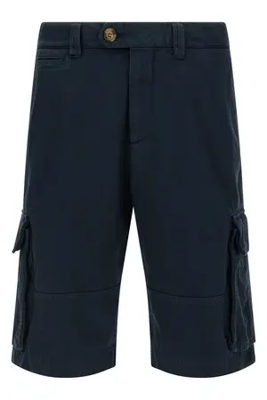 Brunello Cucinelli Cargo Bermuda Shorts - Blue