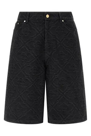 Casablanca Laser Monogram Denim' Bermuda Shorts