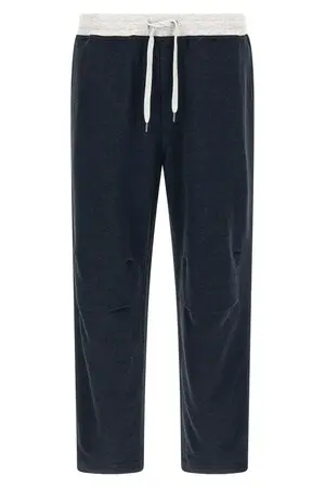 Brunello Cucinelli Linen Cotton Joggers - Blue