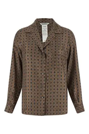 Max Mara Mxmdisco Printed Silk Twill Shirt - Brown
