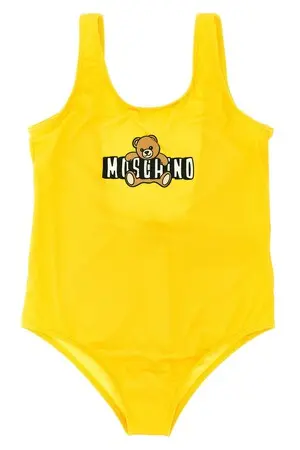 MOSCHINO KID TEEN Moschino Teddy Bear One-piece Swimsuit - Yellow