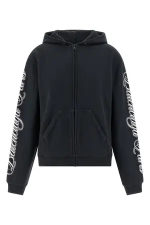 Balenciaga Cursive' Hoodie - Black