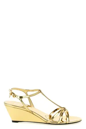 Prada Laminated Leather Sandals