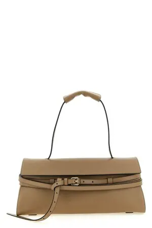 Moschino Tie Me Leather Shoulder Bag - Beige